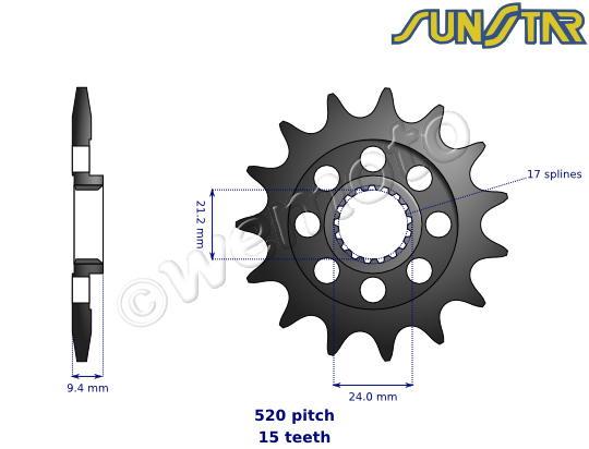 Front Sprocket SUNSTAR 3A315 | Motorcycle Parts | Wemoto UK